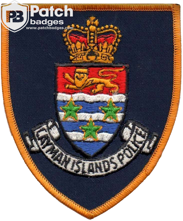 Cayman Islands Machine Embroidery Police Patch - (Embroidery, Woven, Badges, Labels, Caps, Belts ...